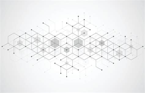 Abstract Geometric Boxes Pattern Dot Line Connection Background Modern