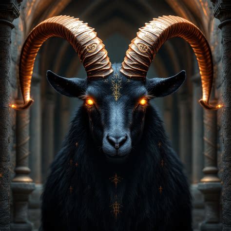 Free Demonic Goat Cathedral Image Gothic Supernatural Darkness