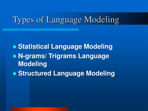 ppt speech and language modeling powerpoint presentation free