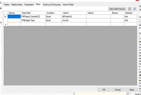 report parameter not displaying correct result and fields also not