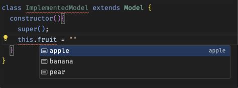 Autocomplete Intellisense Is Not Working When Defining A Variable From A Extended Class In