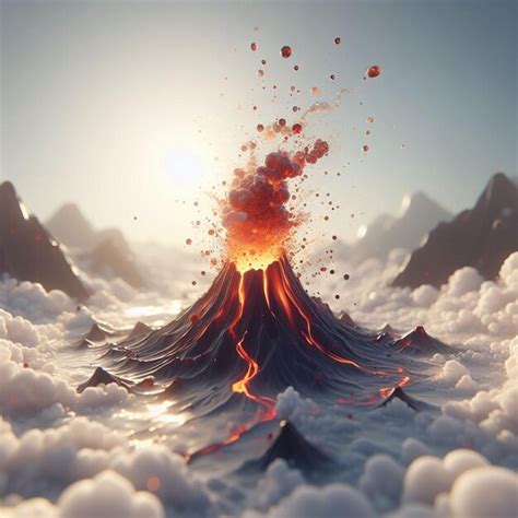 Premium Photo Volcano Splash