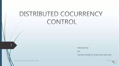 distributed concurrency control pptx
