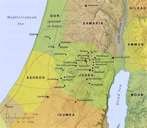 Judea Map Map Of Israel Detailed