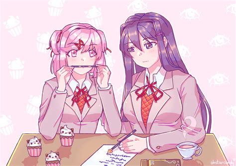 Natsuki And Yuri From Doki Doki Literature Club By Ohstarcandy On