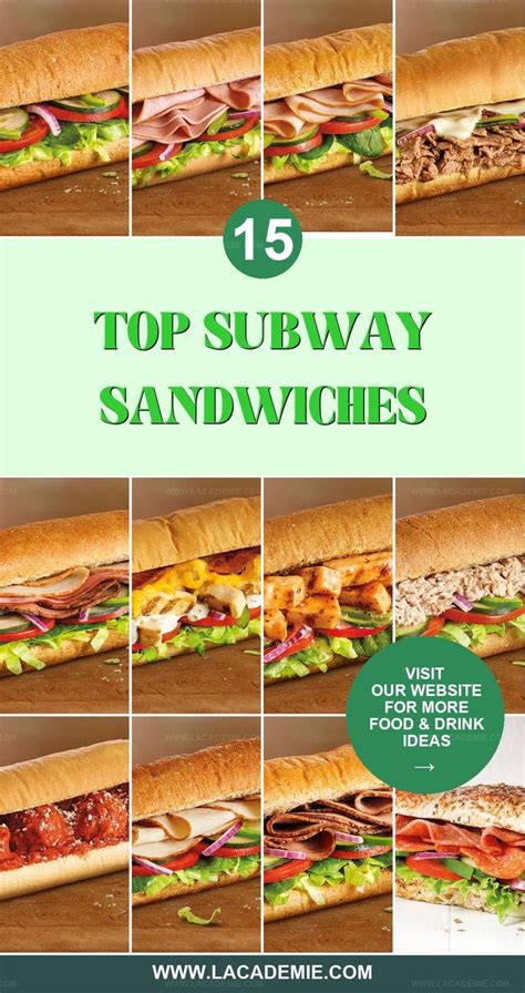 15 Top Subway Sandwiches Subway Sandwich Best Subway Sandwich