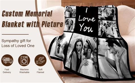 Xinling Custom Memorial Blanket With Pictures For Loss Of