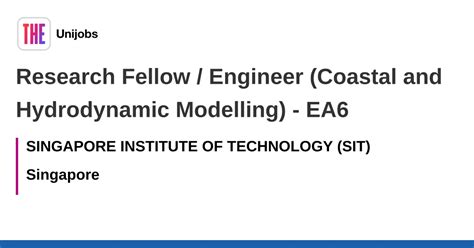 Research Fellow Engineer Coastal And Hydrodynamic Modelling Ea6