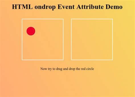 Html Ondrop Event Attribute