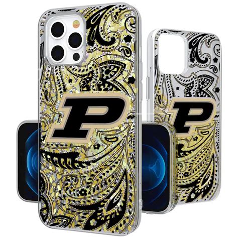 Keyscaper Ncaa Purdue Boilermakers Iphone Glitter Paisley Design Case 16 Multicolor 3723708