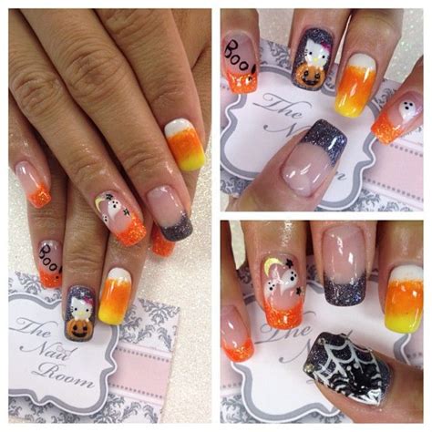 Halloween And Candy Corn Halloween Acrylic Nails Candy Corn Nails