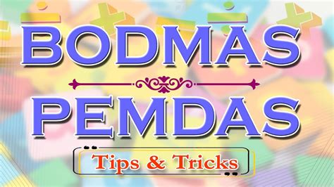 Bodmas Or Pemdas Concept Orderofoperations Bodmas Pemdas Dmas Maths Mathstrickscbsemath
