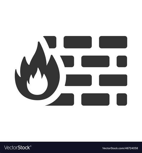 Fire Wall Icon Royalty Free Vector Image Vectorstock
