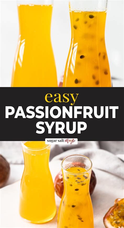 Passionfruit Syrup Recipe Passion Fruit Fruit Syrup Recipe