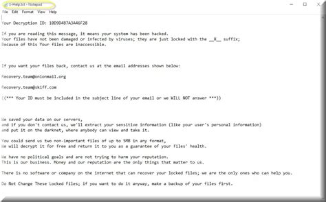 X Ransomware Removal