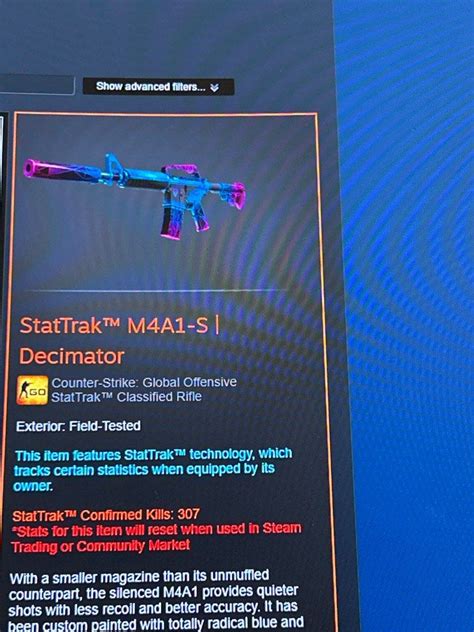 M4a4 Statrack Decimator Csgo Video Gaming Video Games Others On Carousell
