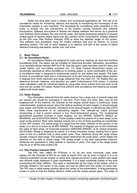 Design Of Radar Display Of Indonesian Airspace Monitoring Application Pdf Design Of Radar Display Of Indonesian Airspace Monitoring Application Pdf