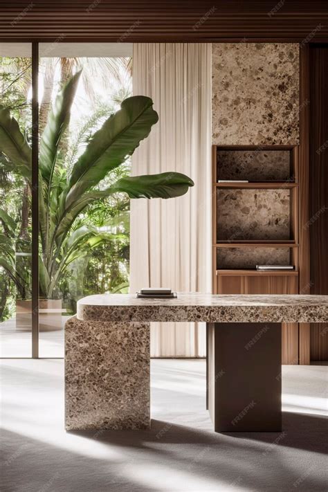 미니멀리즘 사무실 인테리어 디자인 Ai 생성 이미지