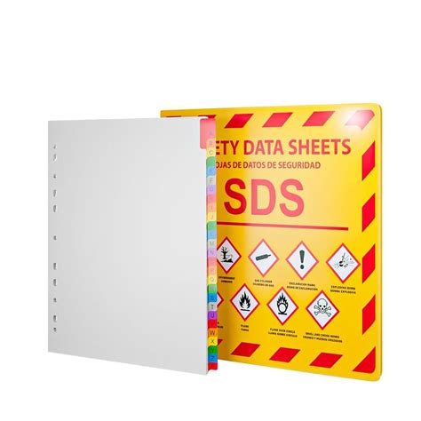 Yellow Safety Ys 1 Pack Sds Binder With Page Dividers Size 8