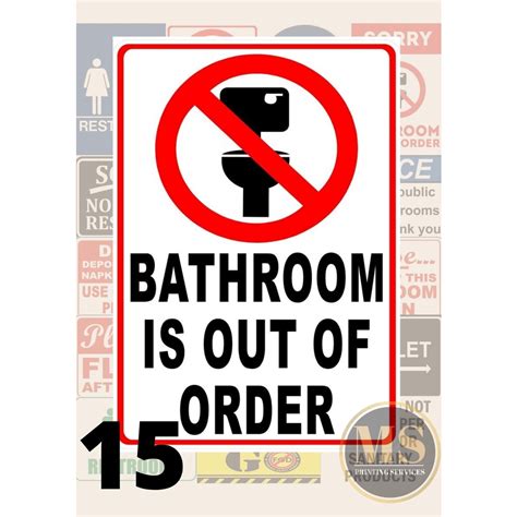 Restroom Toilet Cr Powder Room Signages Laminated Signage And