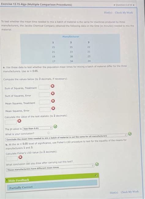 Solved Exercise 1315 Algo Multiple Comparison Procedures