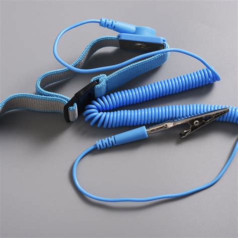 Blue Pvc Esd Wired Wrist Band Esd Wrist Strap Wrist Band Esd Strap