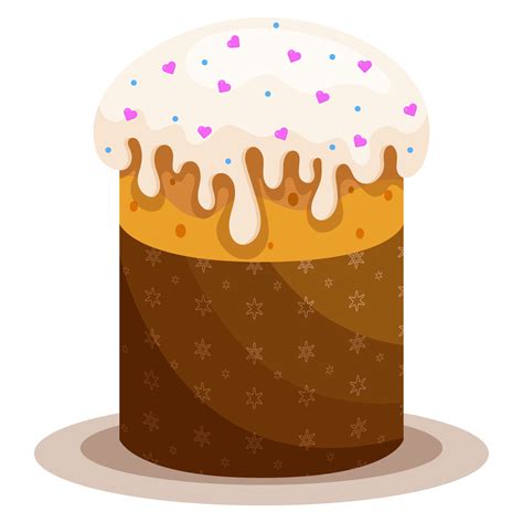 Easter Cake Decorated With Icing Vector Illustration 22012851 Vector