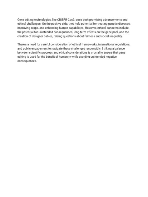 The Ethical Implications Of Gene Editing Pdf