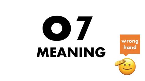 O7 Meaning Youtube