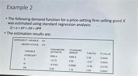 Solved Example 2 • The Following Demand Function For A