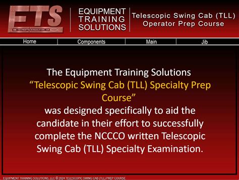 Telescopic Swing Cab Tll Instructor Powerpoint Equipment Training Solutions