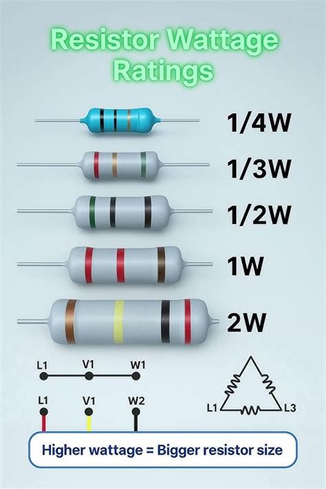 Resistor Wattage Ratings Explained In 30 Seconds ⚡ 14w To 2w Size