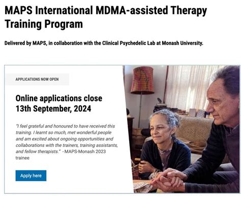 Maps International Mdma Assisted Therapy Training Program The