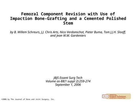 Ppt Femoral Component Revision With Use Of Impaction Bone Grafting And A Cemented Polished