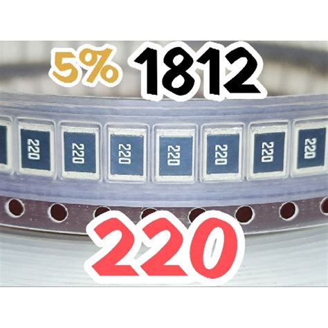 Jual Chip Resistor Smd 220 22r Size 1812 4532 22ohm 22 Ohm Shopee