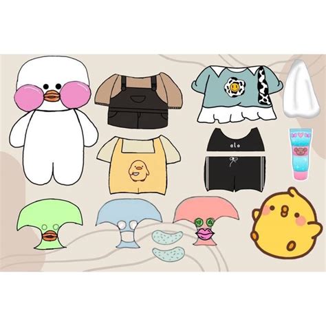 Dibujo Patitos De Papel Para Imprimir Con Ropa Dibujos Cute Para Imprimir