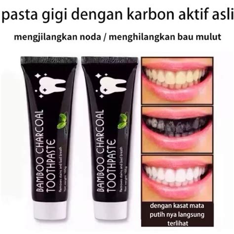 Jual Bamboo Charcoal Pasta Odol Pemutih Gigi Odol Membersihkan Karang Gigi Menghilangkan Bau