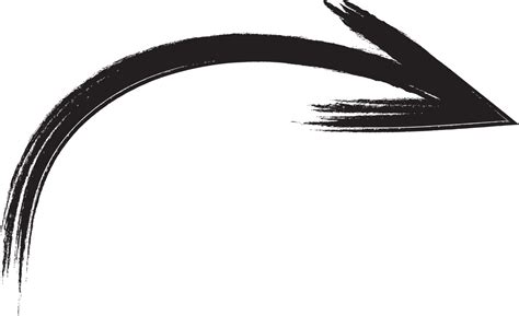 Black Painted Arrow 11154200 Png