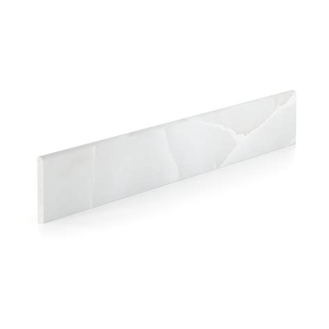 Astrid 3x24 Polished Porcelain Bullnose Tile In Pearl