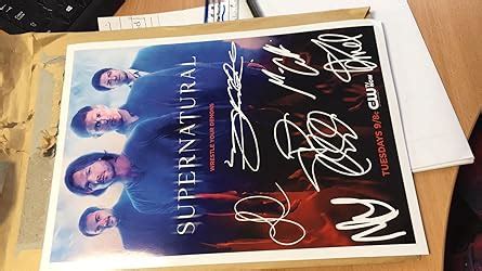 Memorabilia Supernatural Cast Signed Autograph Signature A4 Poster
