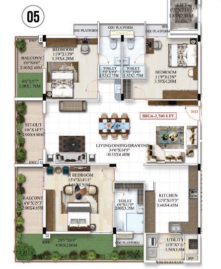 Praneeth Pranav Jaitra Floor Plans Miyapur Hyderabad