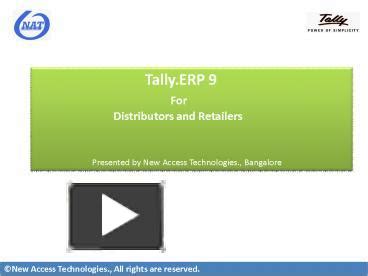 Tally ERP Presentation Free To Download