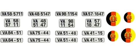 Nva Kfz Kennzeichen Ddr Aufkleber Sticker Decals Lkw Pkw Anhänger 1 16 1 14 Rc Eur 9 99