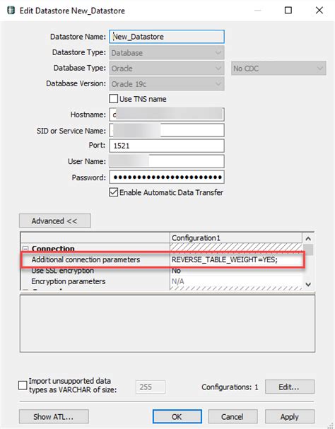 Solved How To Add Additional Database Connection Paramete Sap
