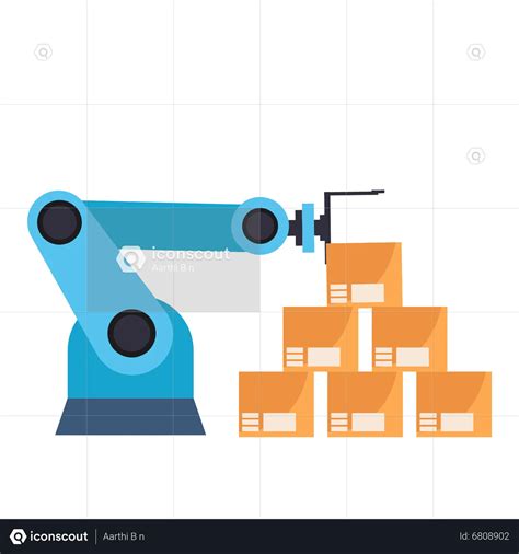 ai robots using in logistics animated illustration download in json