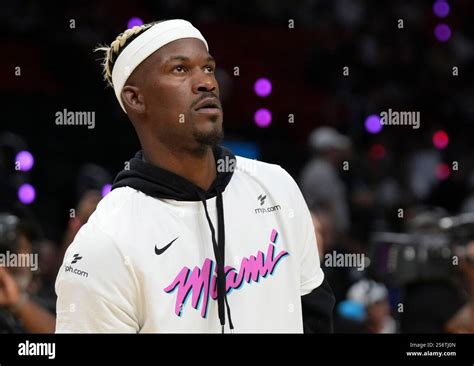 Miami Heat Forward Jimmy Butler Warms Up Before An Nba Basketball Game