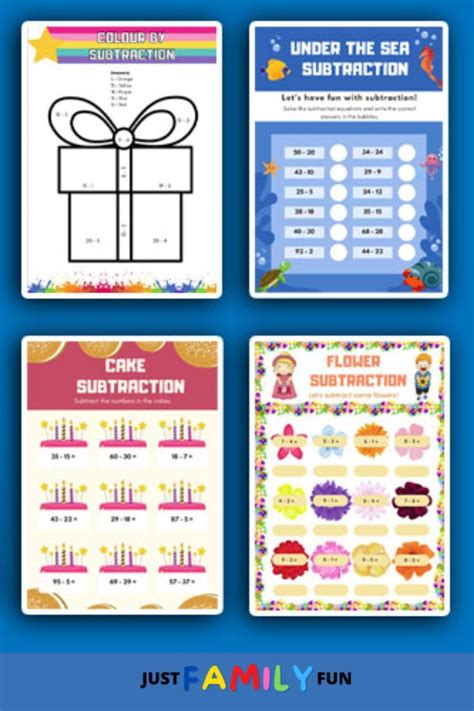 Free Printable Subtracting Chart And Worksheets