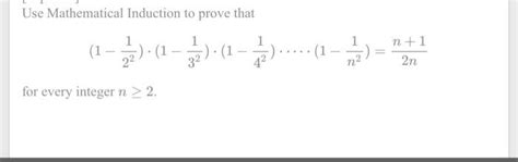 Solved Use Mathematical Induction To Prove That 1 1 1