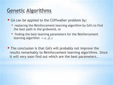 PPT Reinforcement Learning And Genetic Algorithms PowerPoint Presentation ID