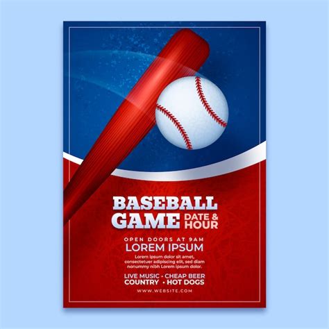Baseball Poster Template Vectors And Illustrations For Free Download
